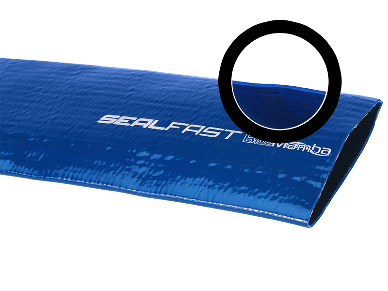 Blue Mamba Lay Flat PVC Discharge On Seal Fast, Inc.